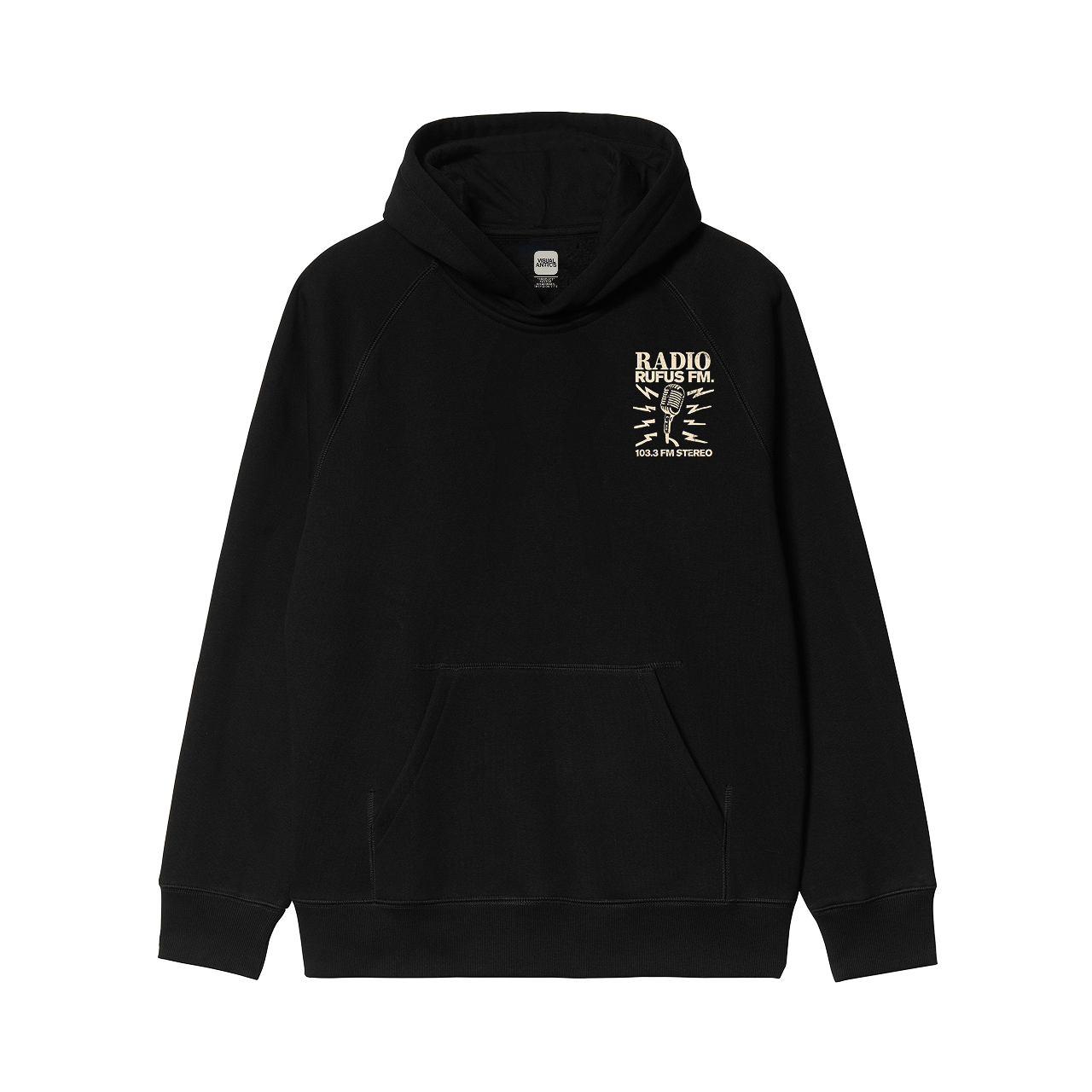 Radio Rufus FM Black Hoodie – Visual Antics