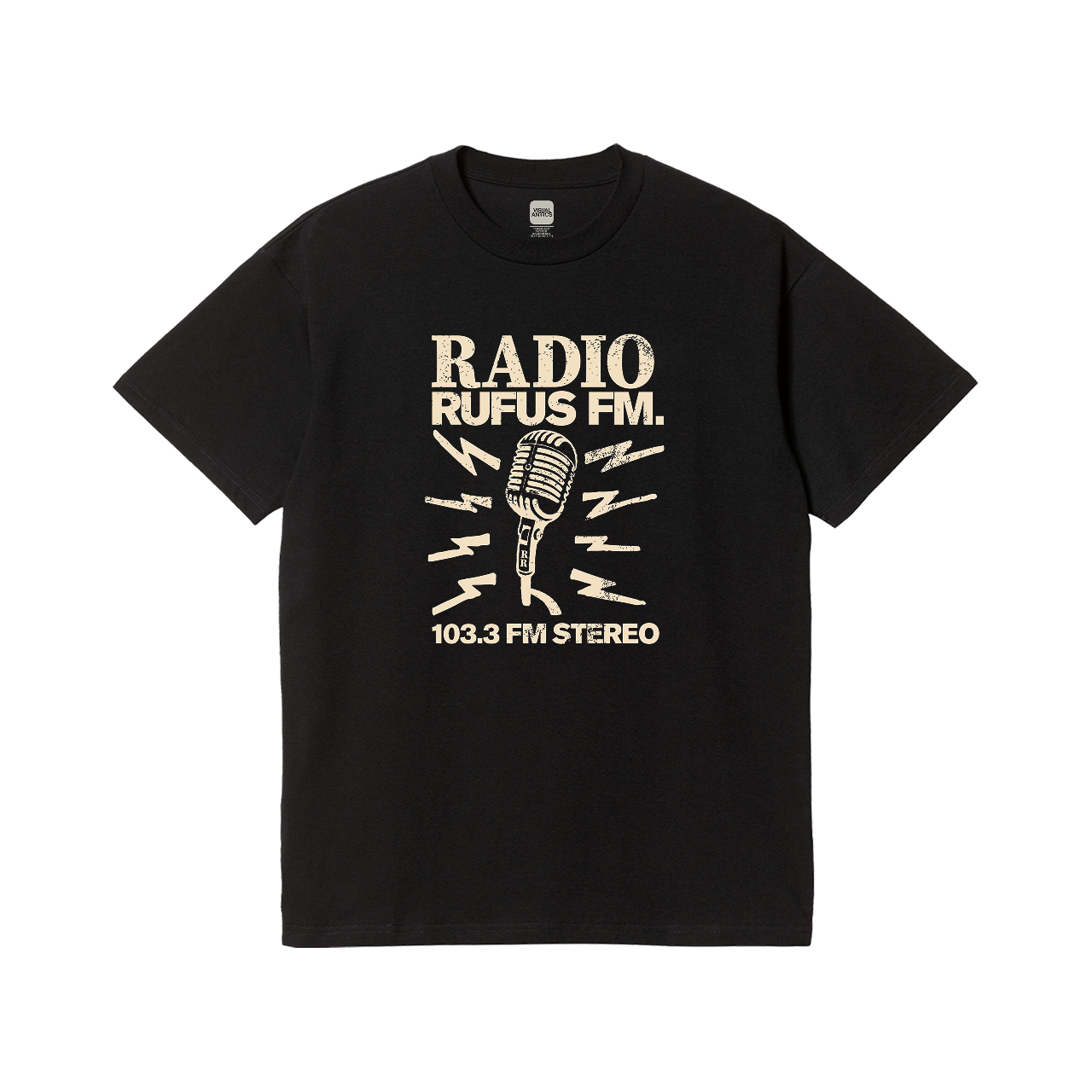 Radio Rufus FM Black T-Shirt – Visual Antics
